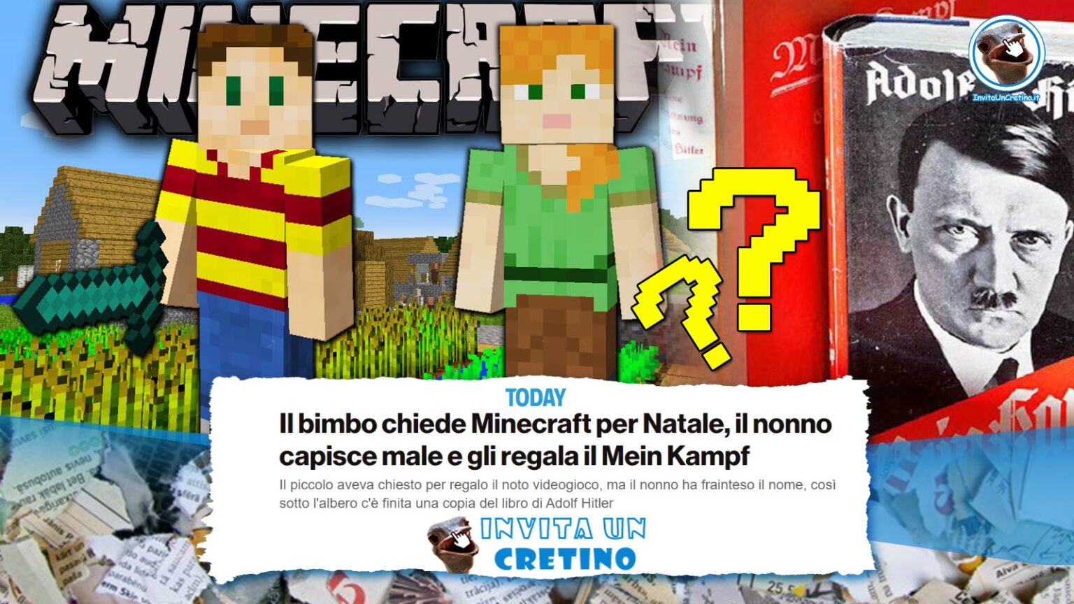 Vuole Minecraft per Natale, il nonno sbaglia e gli regala Mein Kampf