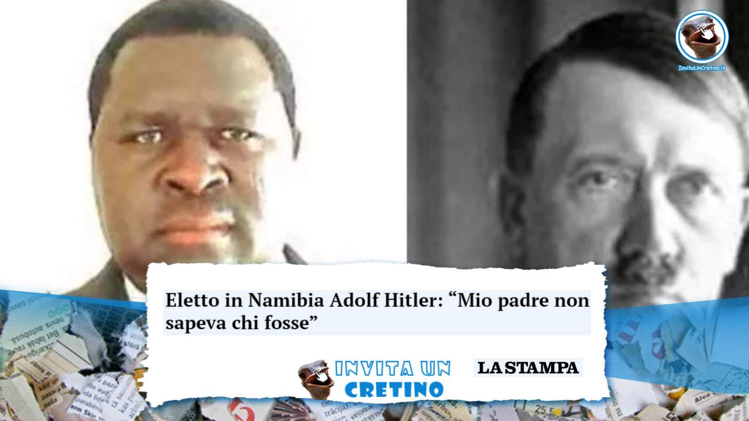Un buon uomo di colore, Adolf Hitler Uunona, ora eletto in Namibia